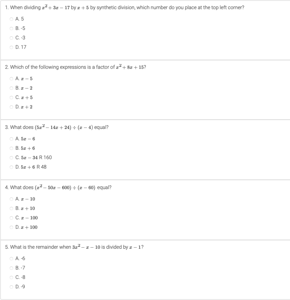 solved-1-when-dividing-x2-3x-17-by-x-5-by-synthetic-chegg