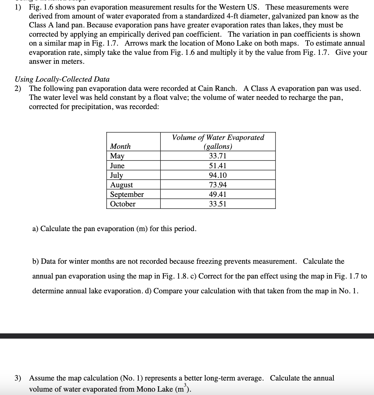 Solved corrected by applying an empirically derived pan | Chegg.com