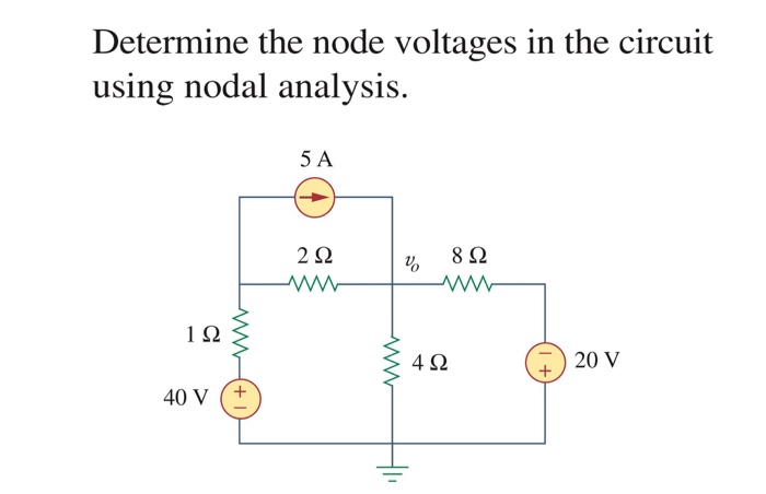 Solved Determine the node voltages in the circuit using | Chegg.com Solved Determine the node voltages in the circuit using | Chegg.com
