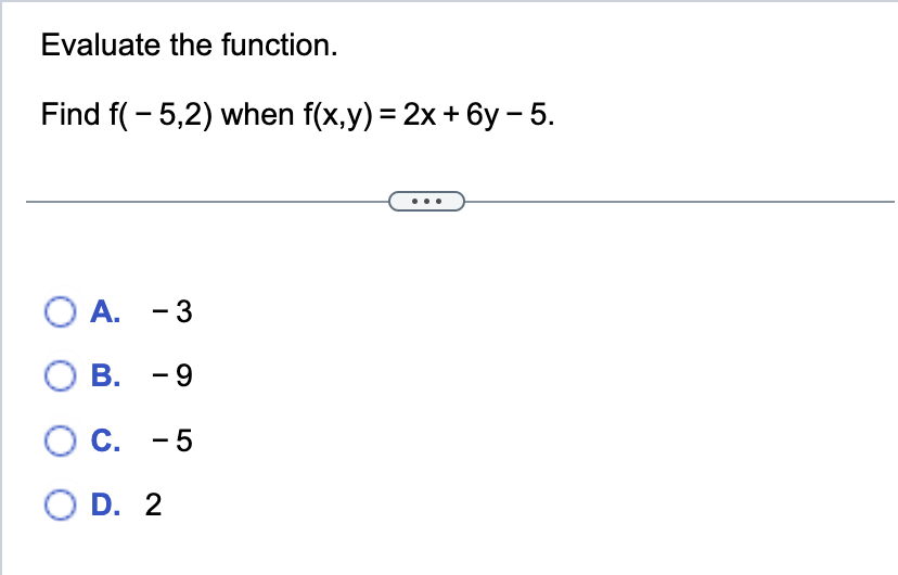 Solved Evaluate the function. Find f(−5,2) when | Chegg.com