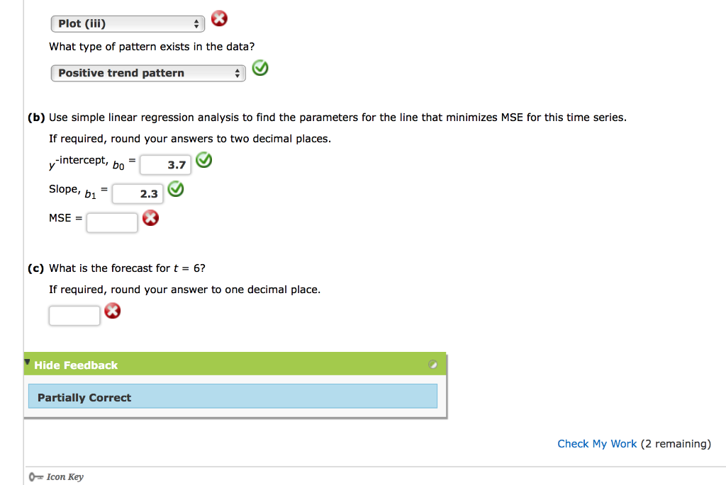 Solved Consider the following time series. t yt 1 5 2 11 3 8 | Chegg.com
