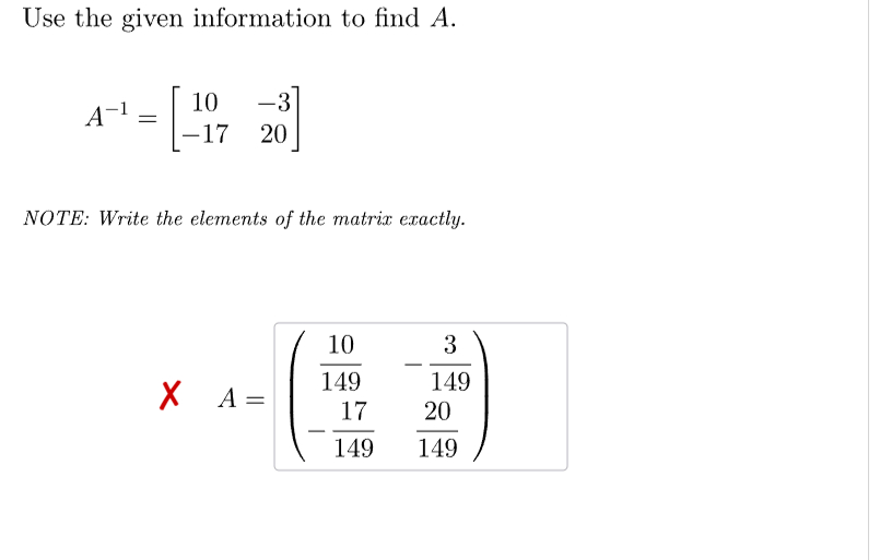 Solved Use the given information to find | Chegg.com