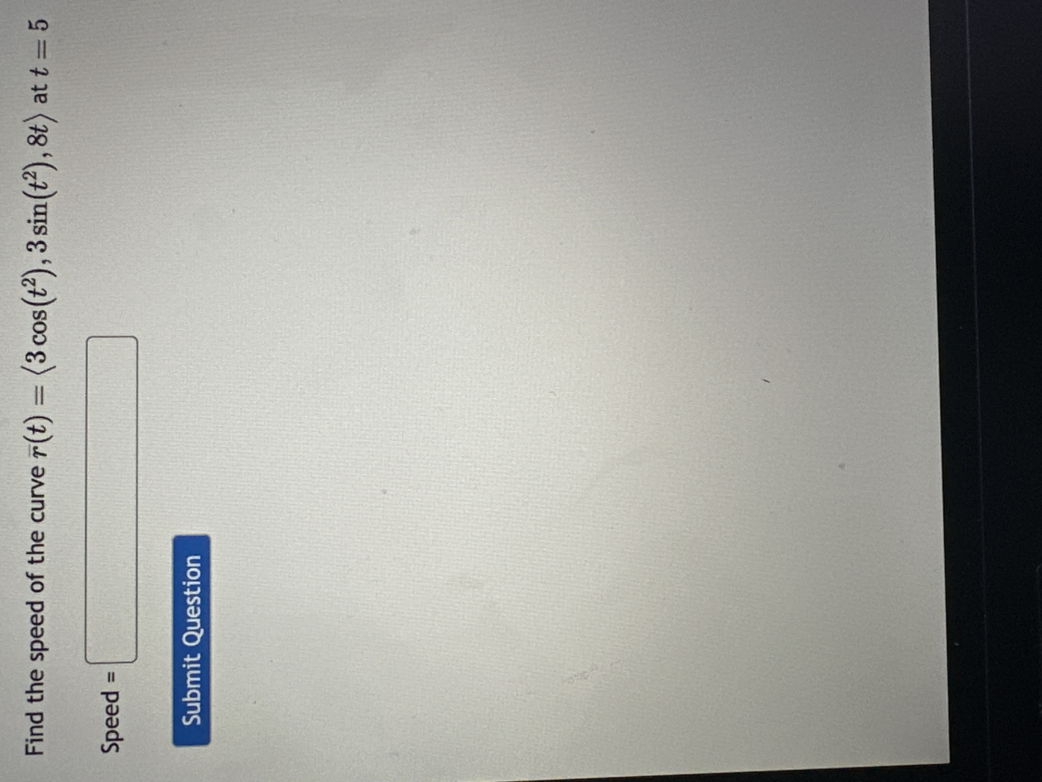 Solved Find the speed of the curve | Chegg.com