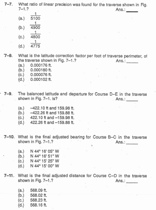 Solved Figure 7-1. Sketch of traverse for Problems 7-5. thru | Chegg.com