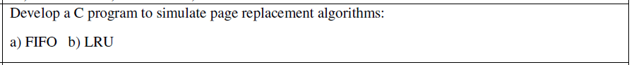 Solved Develop A C Program To Simulate Page Replacement 5257