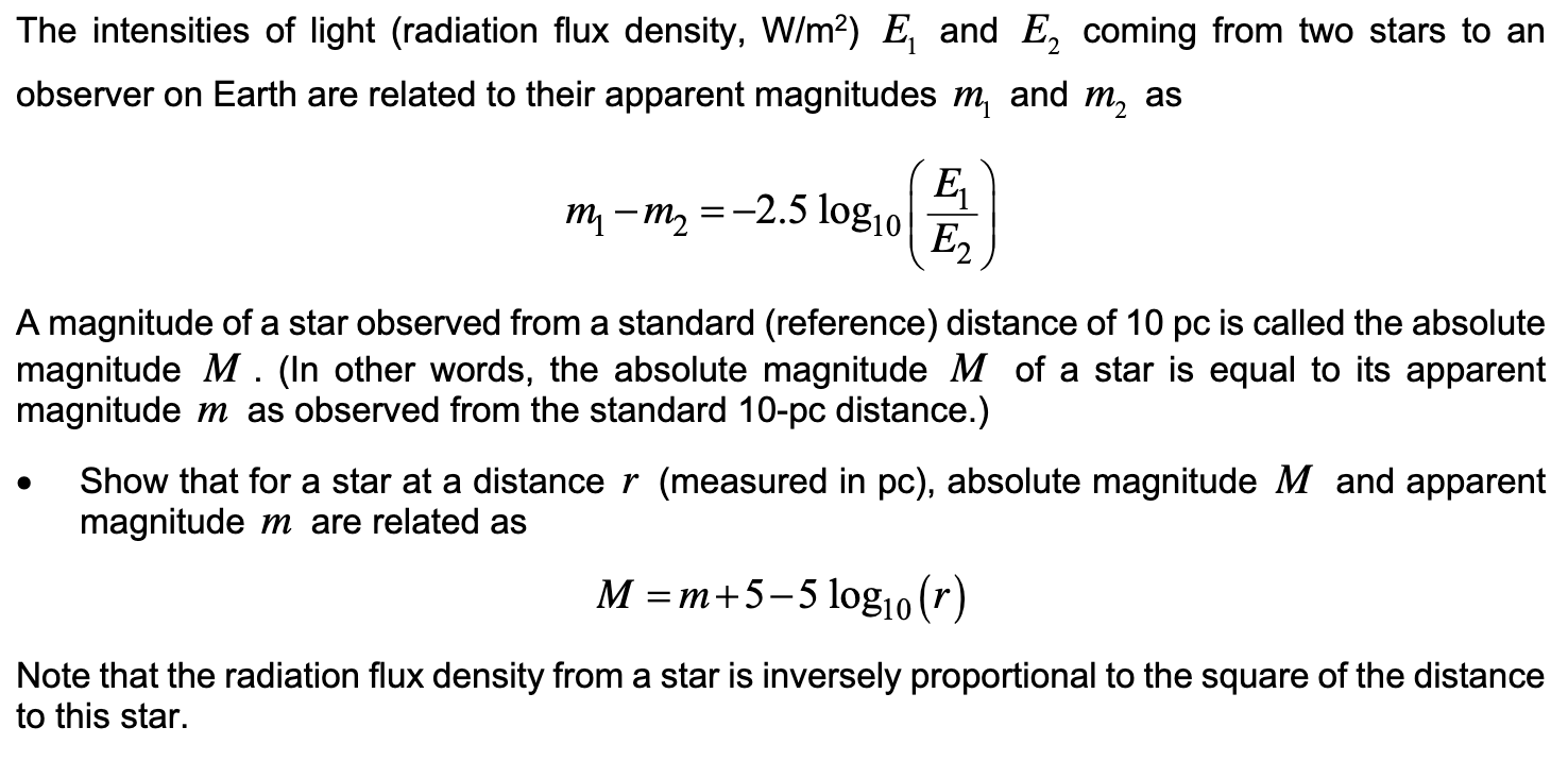 Solved The intensities of light (radiation flux density, | Chegg.com