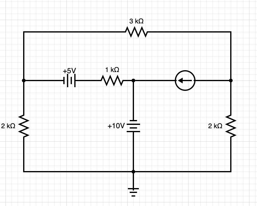 Solved (The current source is 10mA) a) Label the nodes b) | Chegg.com