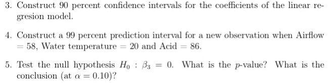 Solved Question 4 Load the stackloss data: data(stackloss) | Chegg.com