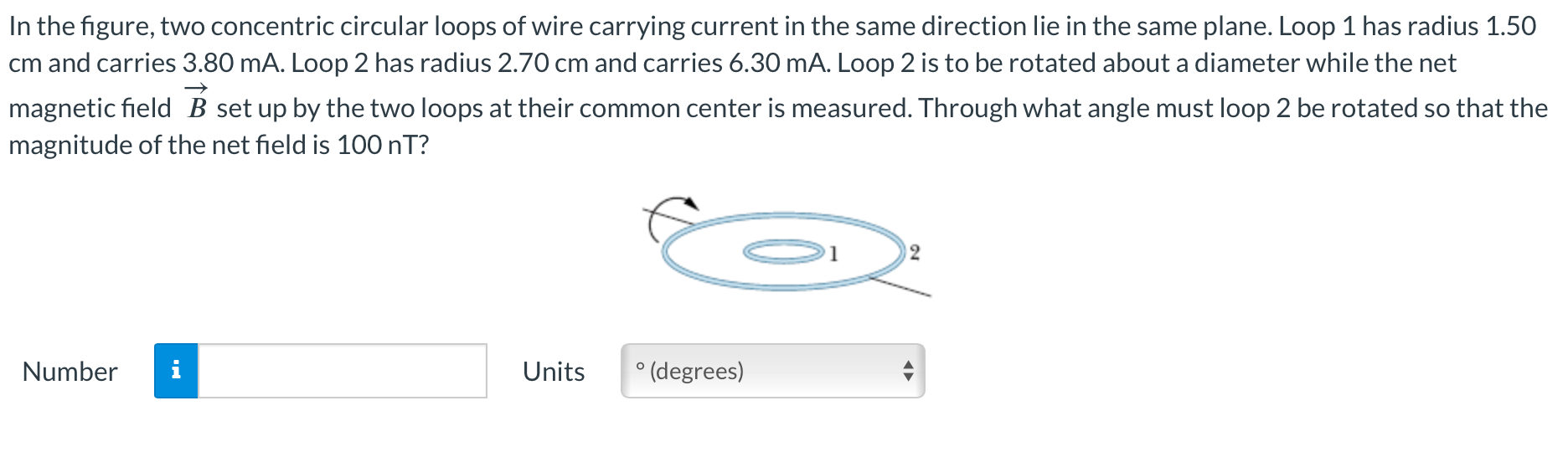 Solved In the figure, two concentric circular loops of wire | Chegg.com