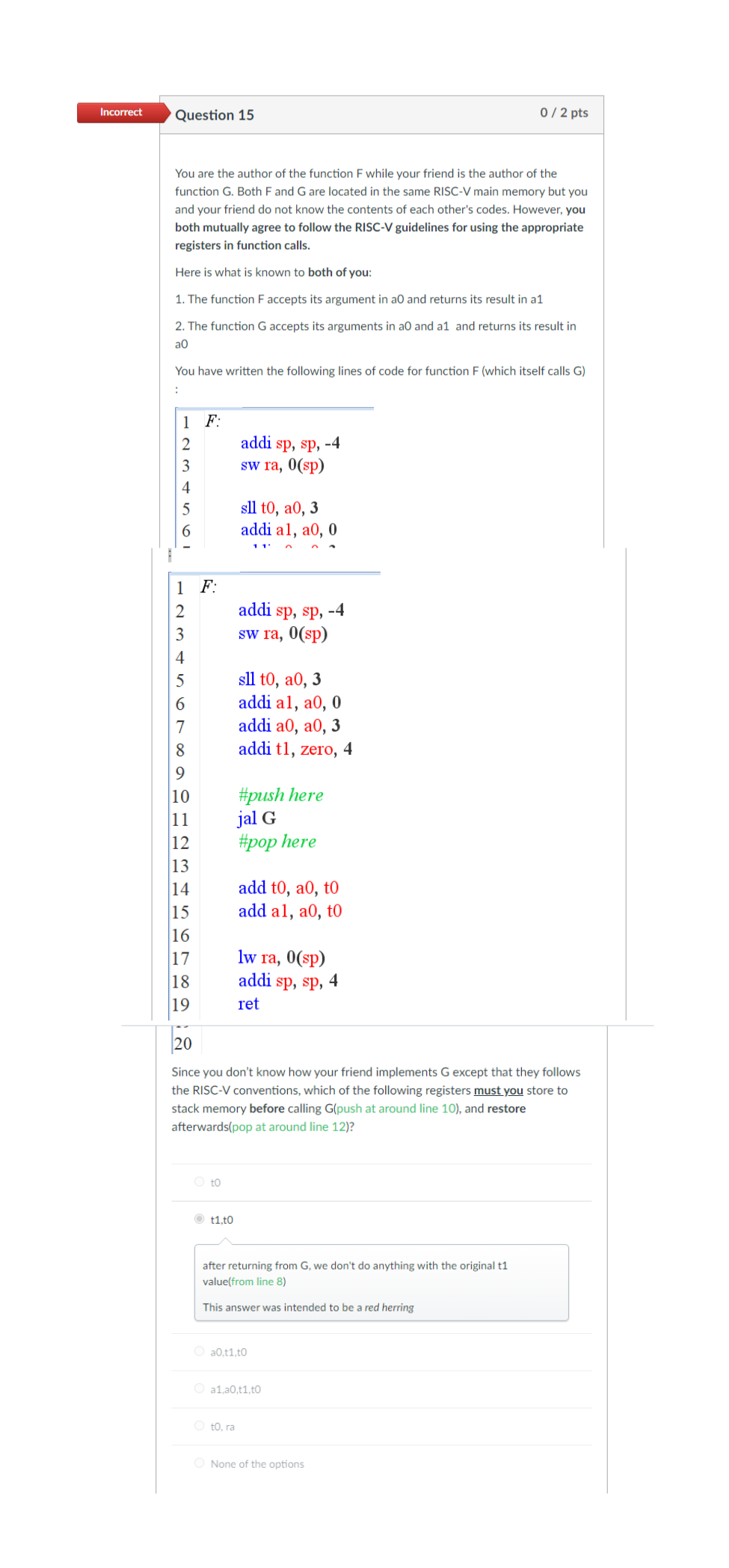 Solved You are the author of the function F ﻿while your | Chegg.com