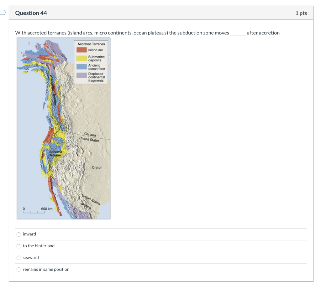 Solved DI Question 62 1 pts Using the geologic map below and | Chegg.com