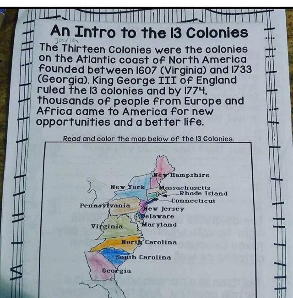 Solved An Intro to the 13 Colonies The Thirteen Colonies | Chegg.com