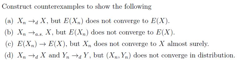 Solved Construct counterexamples to show the following (a) | Chegg.com