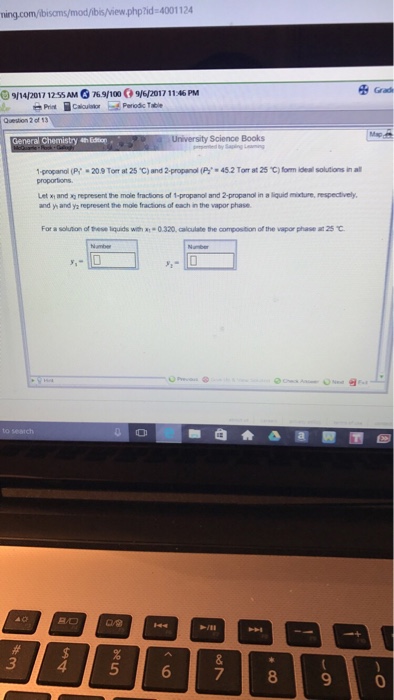 Solved 1-propanol (P = 20.9 Torr and 25 degree C) and | Chegg.com