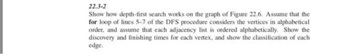 Solved 5) Show the ordering of vertices produced by | Chegg.com