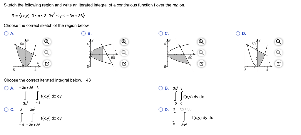 Solved Sketch The Following Region And Write An Iterated