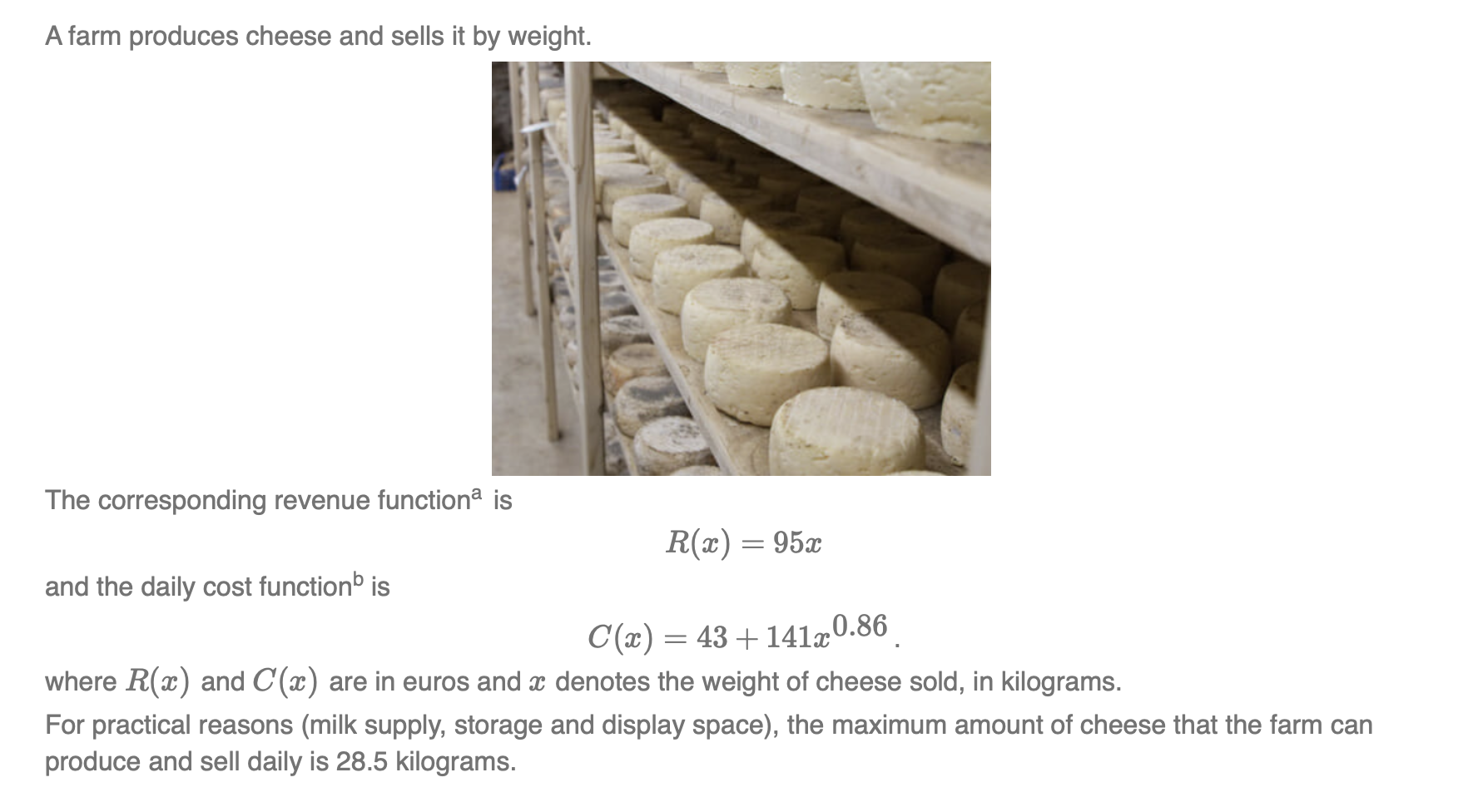Solved 2) Prove that the sale of cheese will produce a | Chegg.com