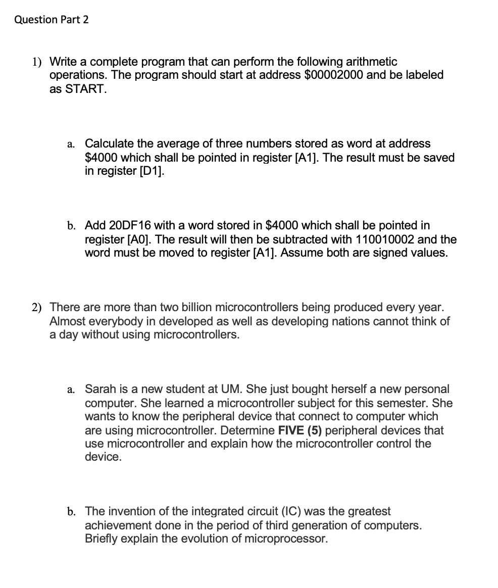 Question Part 2 1) Write a complete program that can | Chegg.com