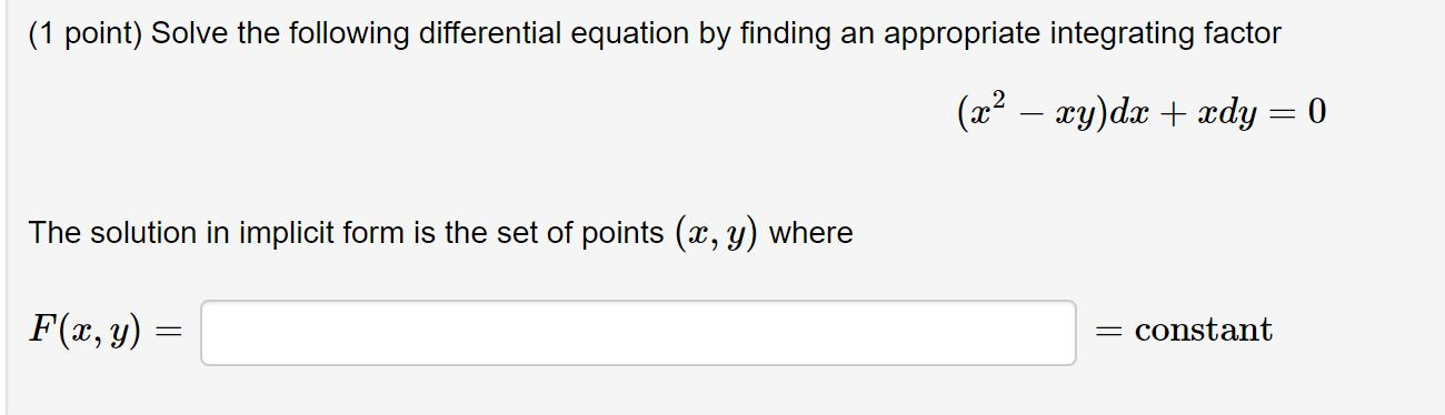 Solved ) Solve the following differential equation by | Chegg.com
