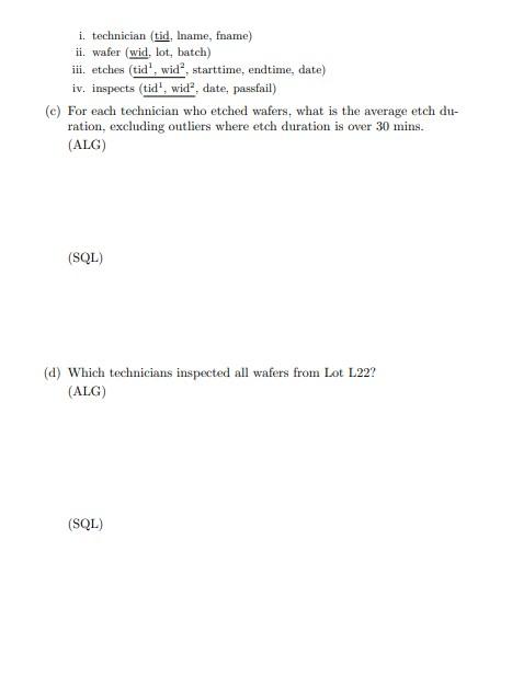 Solved Consider the following database schema for a | Chegg.com