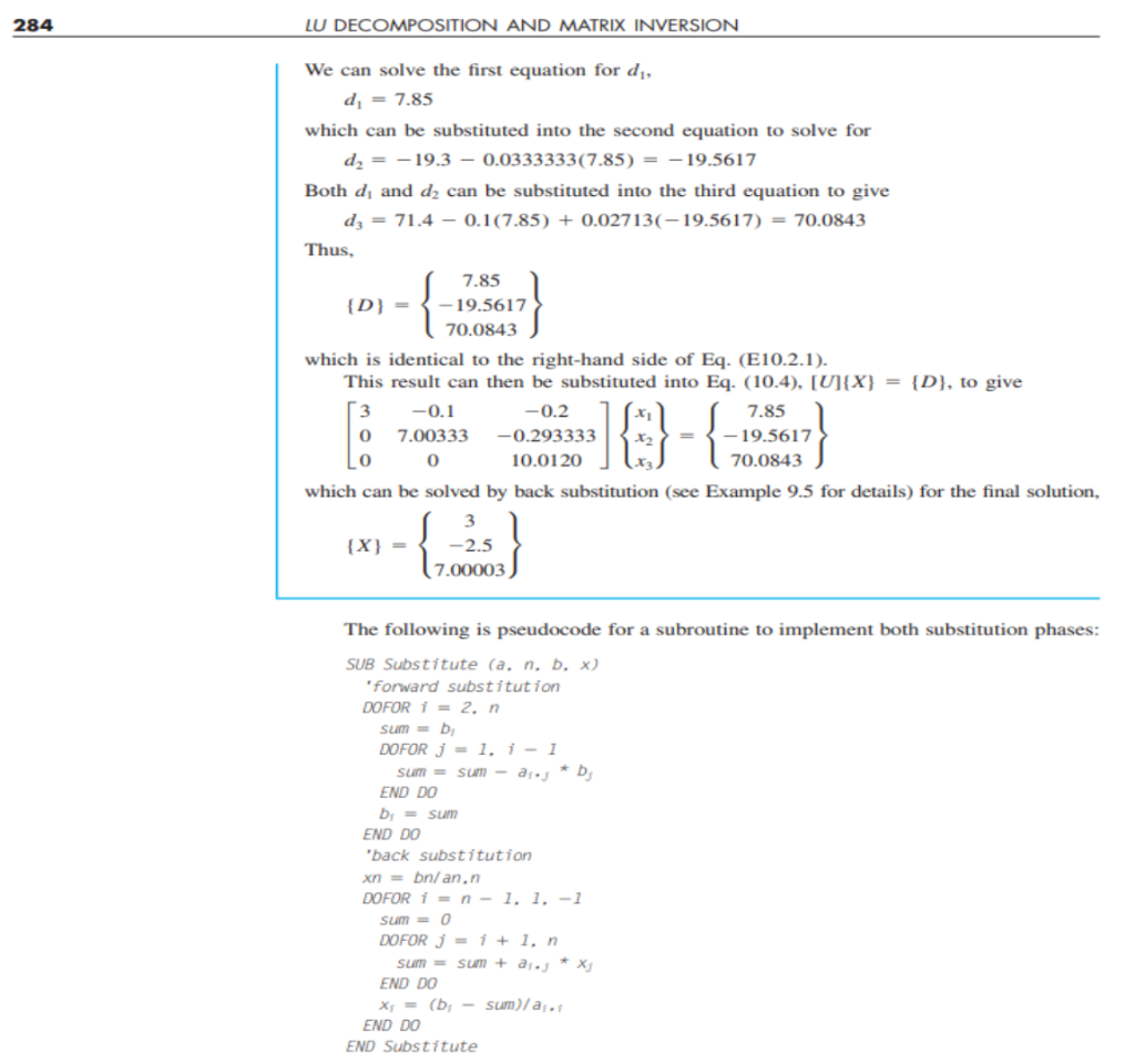 Solved Write a MATLAB program to implement the algorithms on | Chegg.com