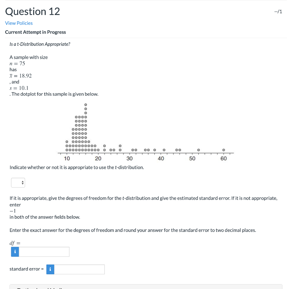 Solved Question 12 --/1 View Policies Current Attempt in | Chegg.com