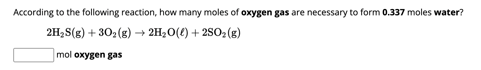 Solved According to the following reaction, how many moles | Chegg.com