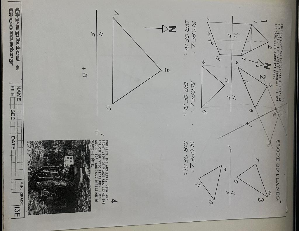 4 COMPLETE THE AUXILIARY VIEW AND FRONT VIEW OF PLANE | Chegg.com