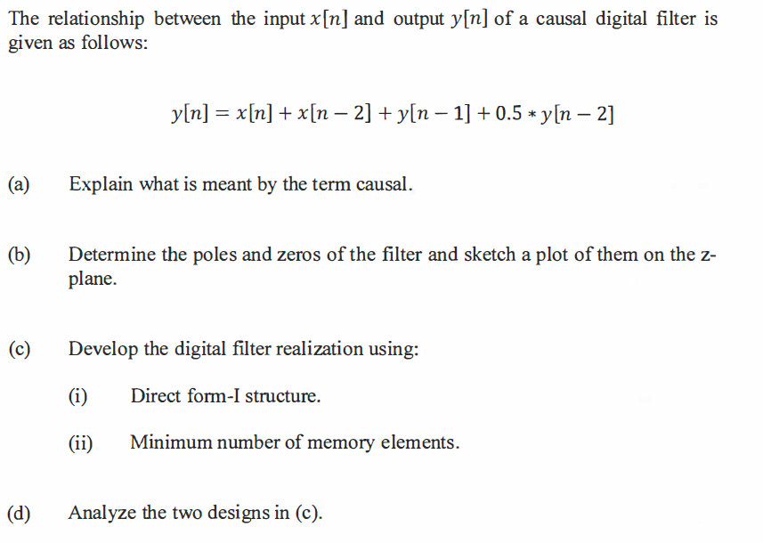 Solved The relationship between the input x[n] and output | Chegg.com