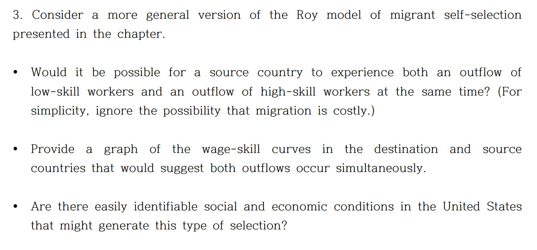 Solved 3. ﻿Consider a more general version of the Roy model | Chegg.com