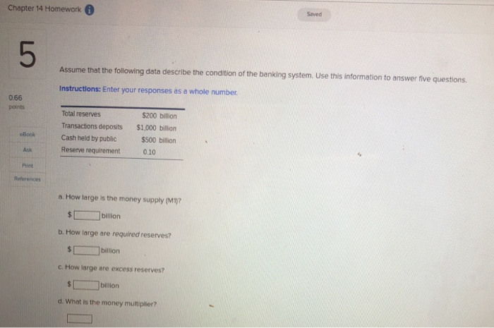 Solved Chapter 14 Homework Saved 5 . Use this information to | Chegg.com Solved Chapter 14 Homework Saved 5 . Use this information to | Chegg.com