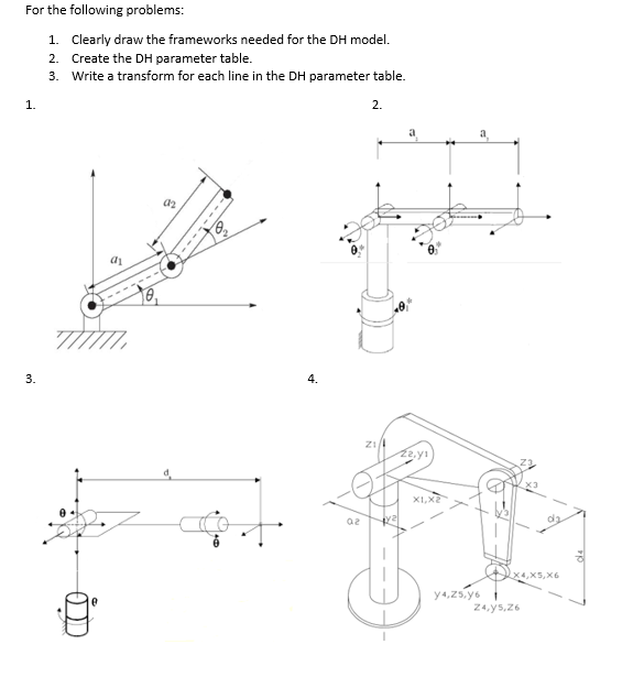 For the following problems: 1. Clearly draw the | Chegg.com