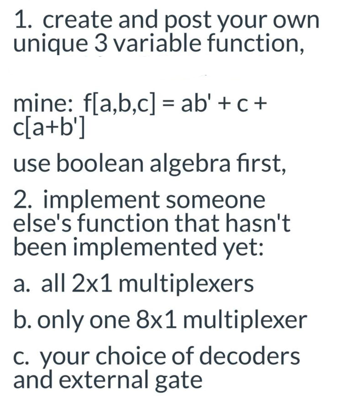 Solved 1. create and post your own unique 3 variable | Chegg.com