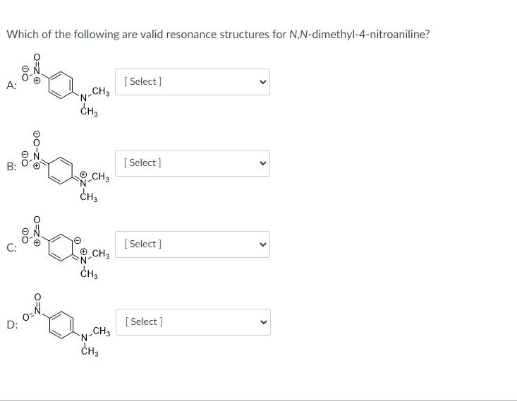 Solved Which of the following are valid resonance structures | Chegg.com