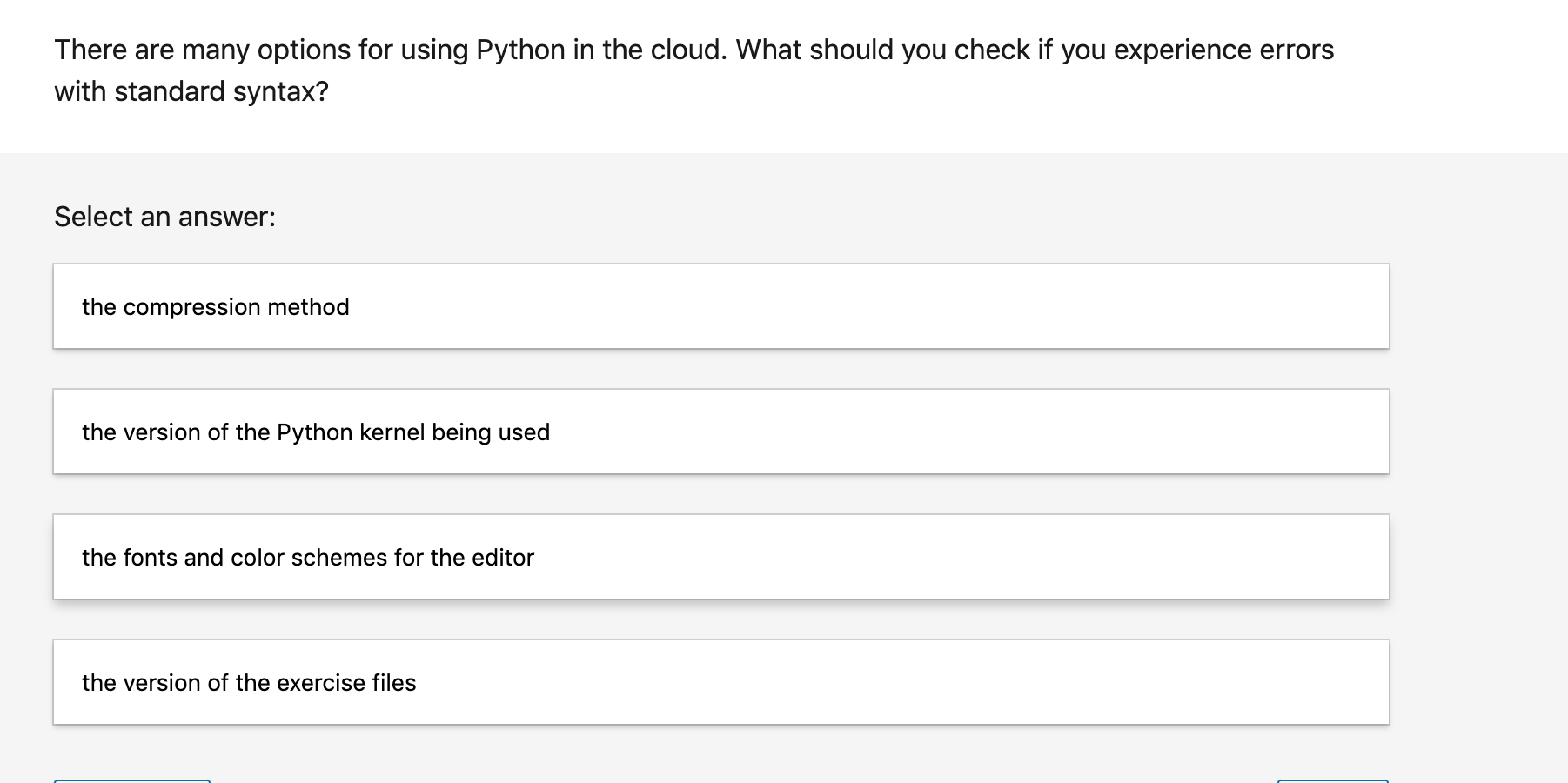 Solved There are many options for using Python in the cloud. | Chegg.com