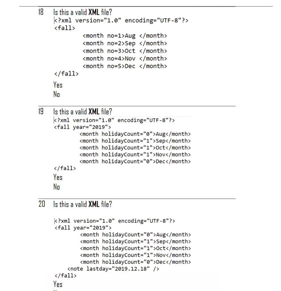 Solved Is This A Valid XML File K xml Version 1 0 Chegg
