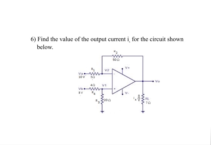 Solved Find the value of the output current ix for the | Chegg.com