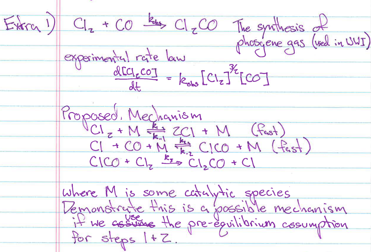 Solved phosgene gas (ved in UW experimental rate law | Chegg.com