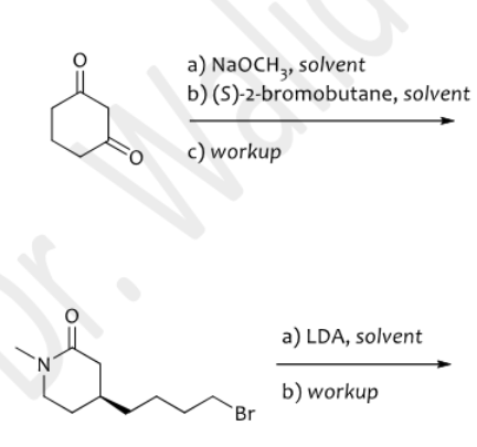 Solved a) NaOH, H, O, Heat M b) workup a) LDA, solvent | Chegg.com