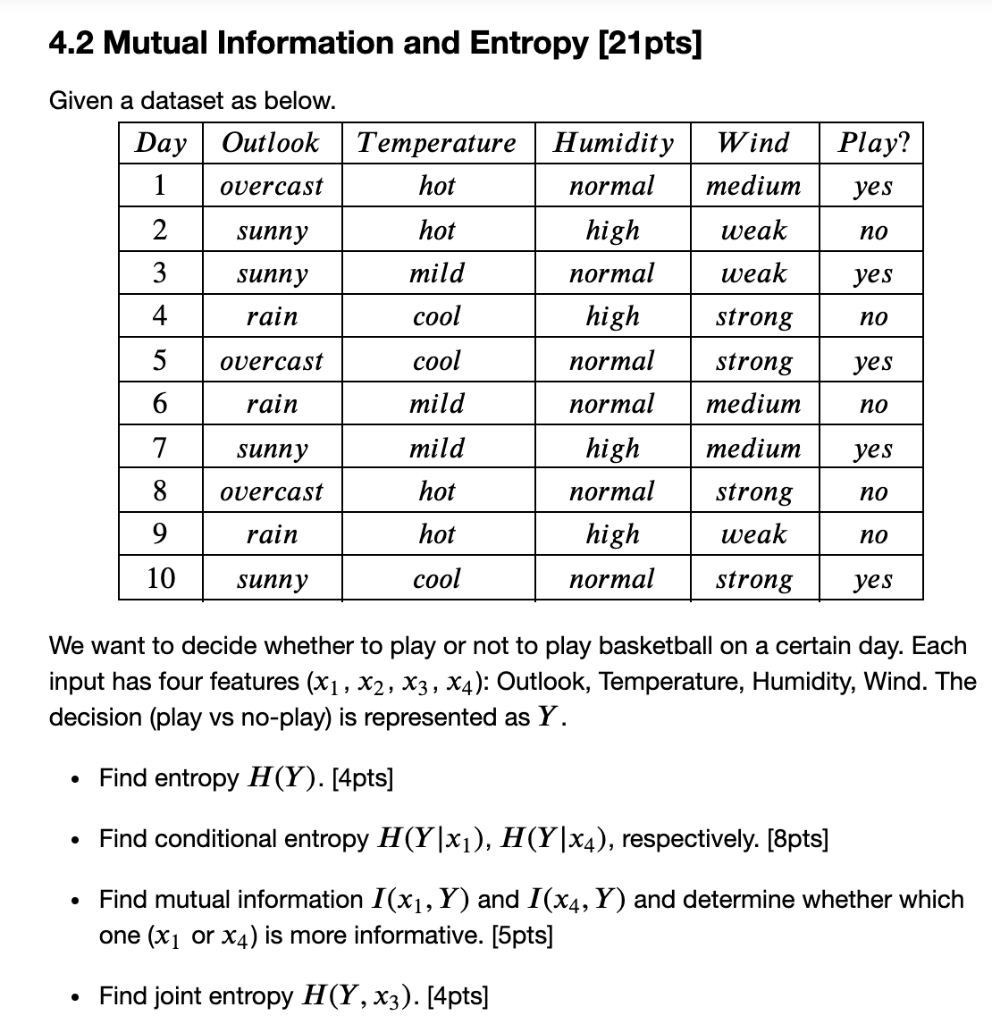 Mutual Information and EntropyFinding conditional | Chegg.com
