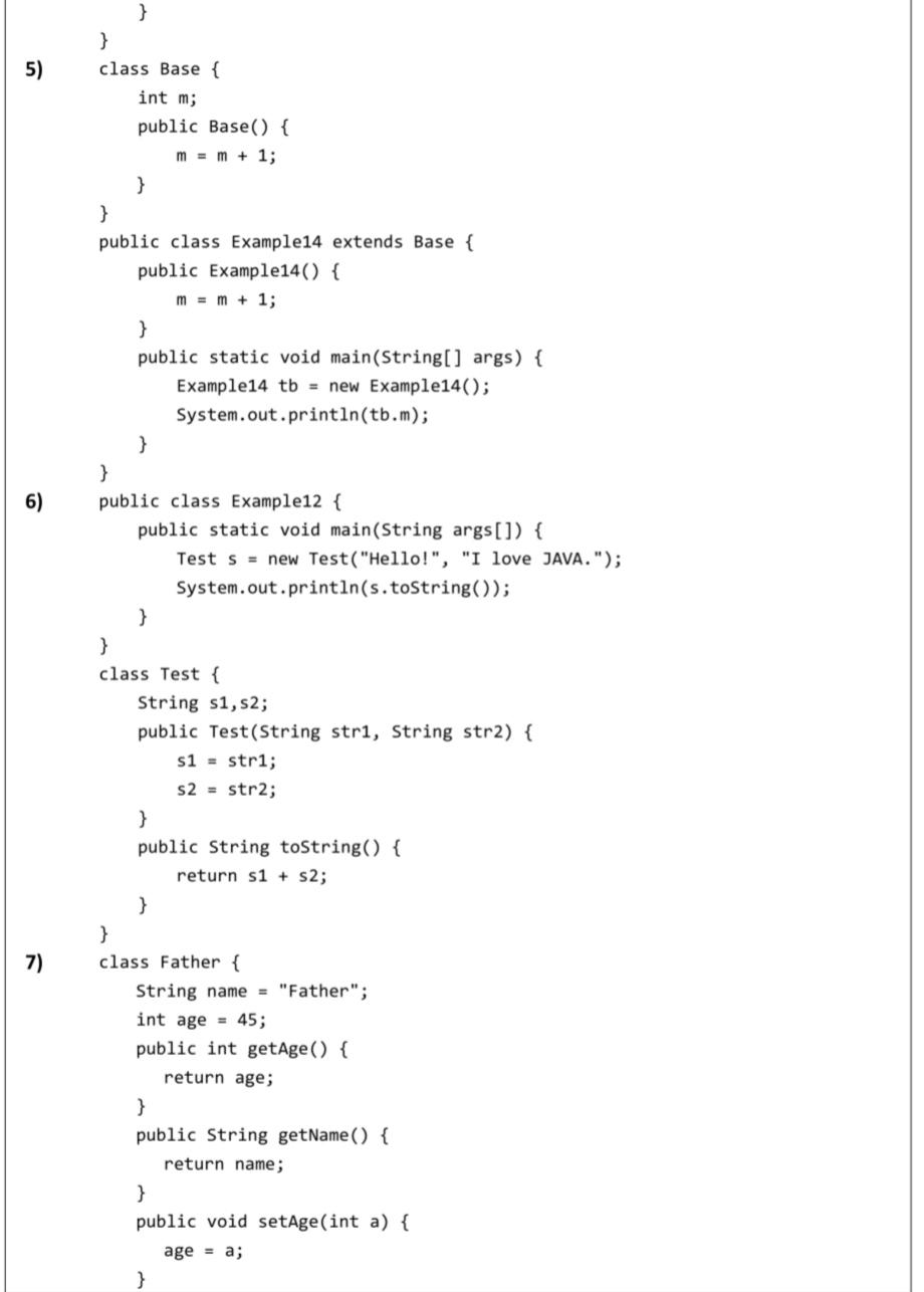 Solved Class Base 5 Int M 6 Public Base M M 