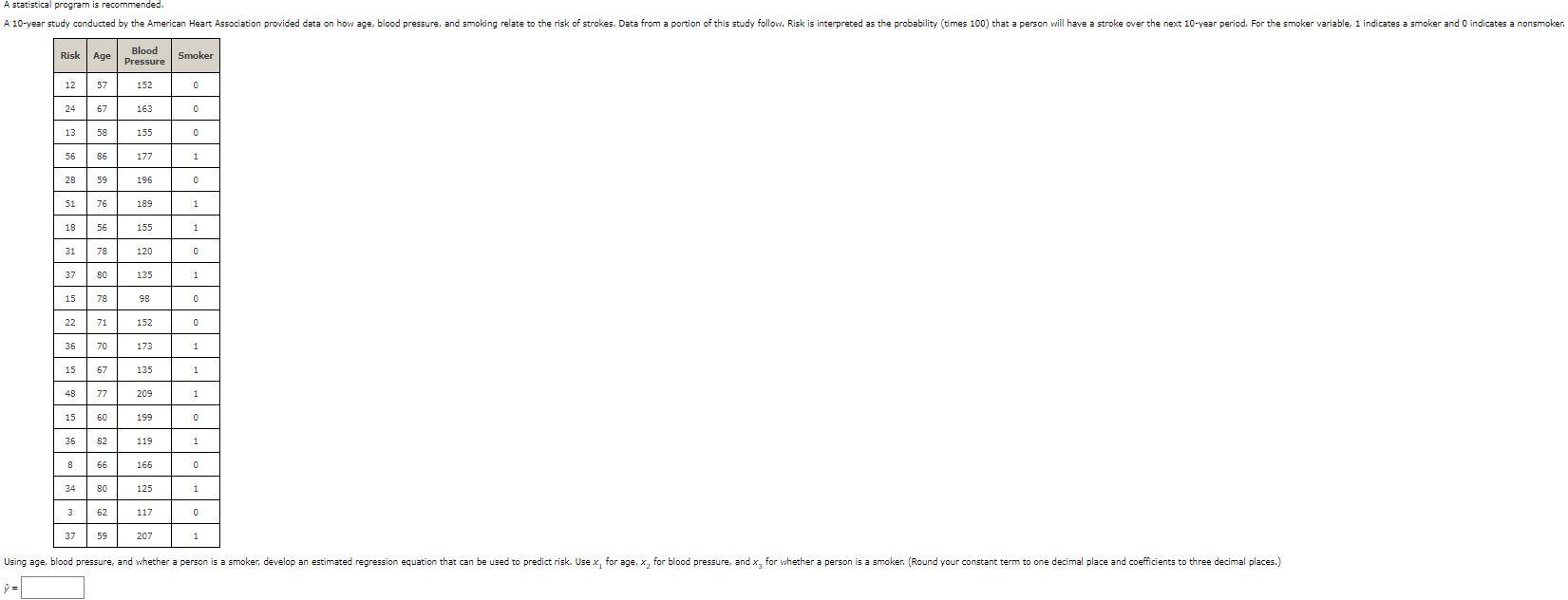 Solved A statistical program is recommended. | Chegg.com