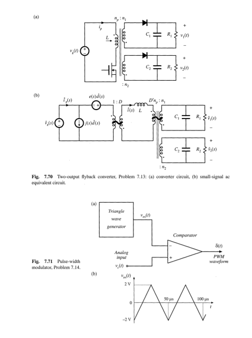7.14 A pulse-width modulator circuit is constructed | Chegg.com