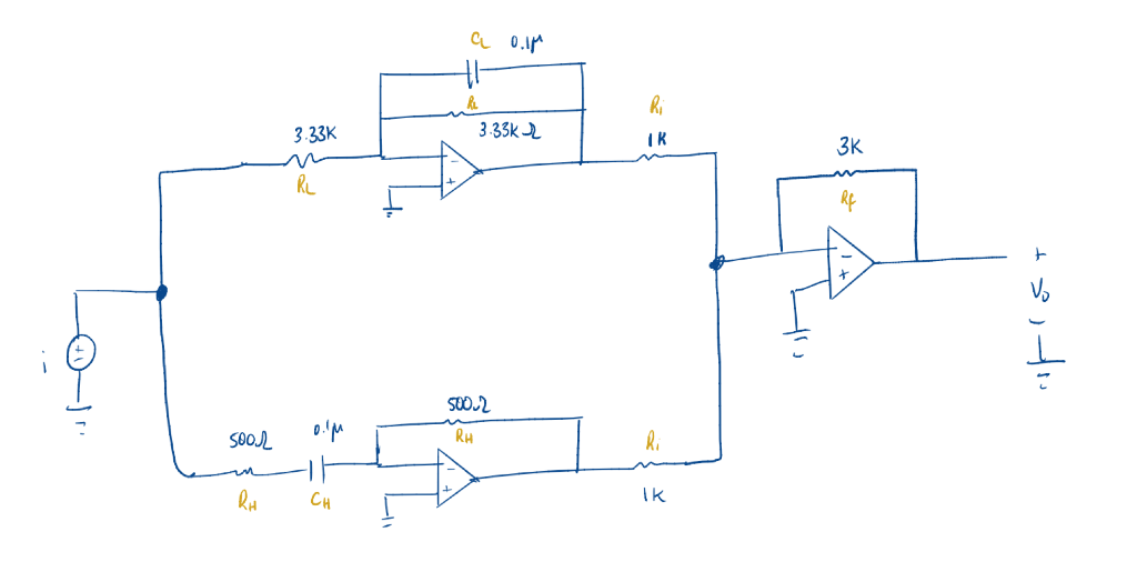 Design an active band-reject filter using MATLAB with | Chegg.com