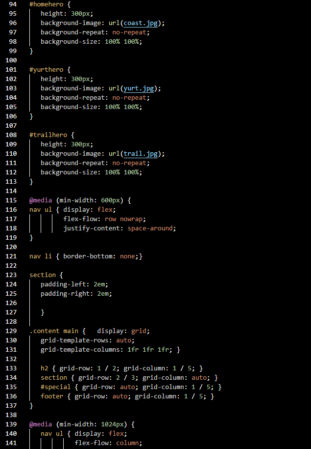 Solved Add an informational table to the Yurts page on the | Chegg.com
