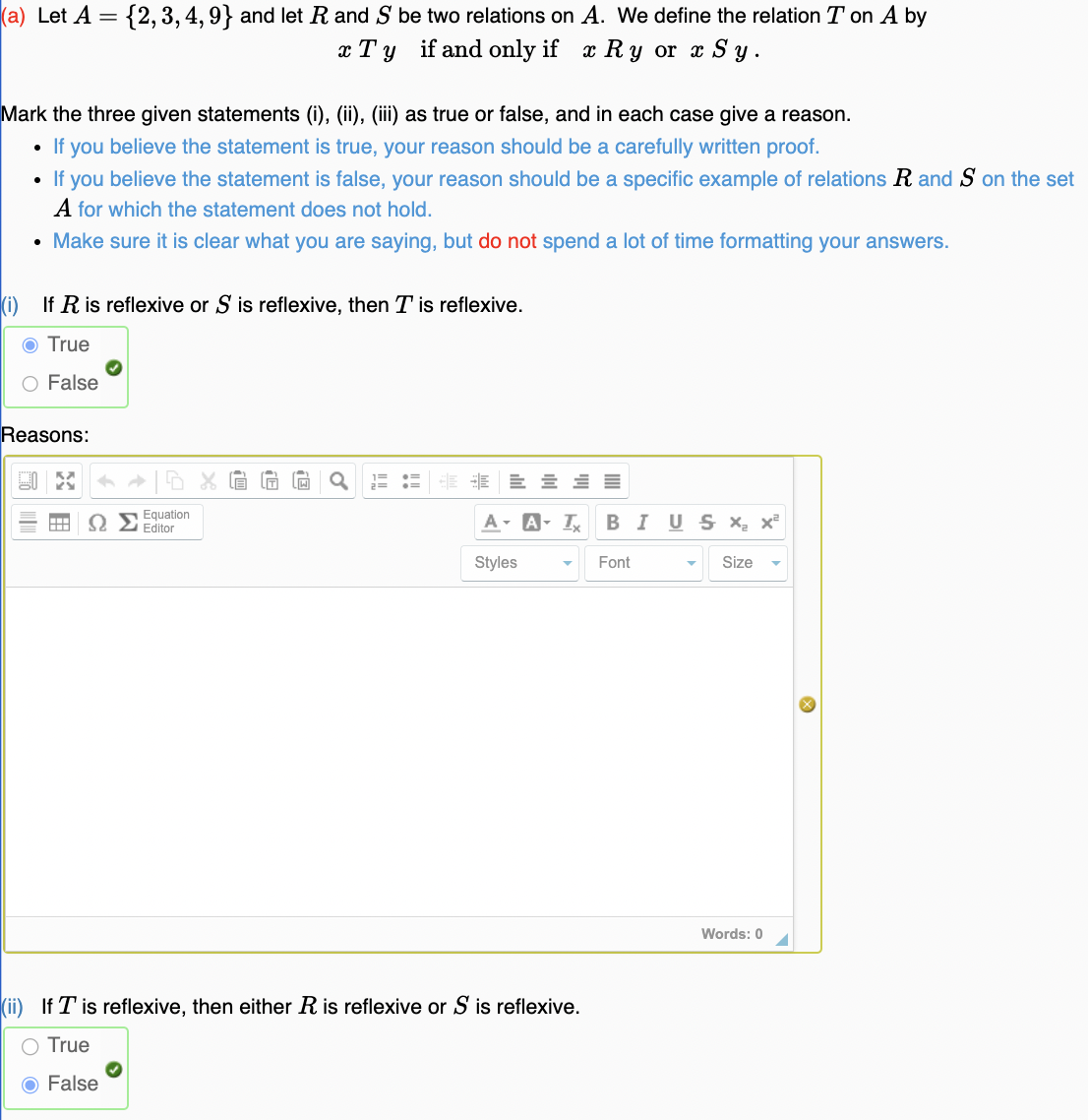 Solved Please explain part b on how to find Q. The correct | Chegg.com