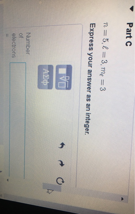 Solved Part C Express your answer as an integer. AD中 Number | Chegg.com