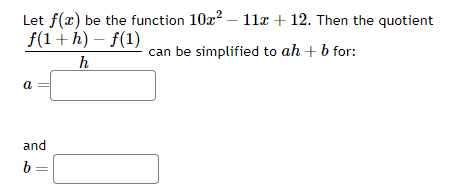 Solved Let be the function Then the quotient can be | Chegg.com