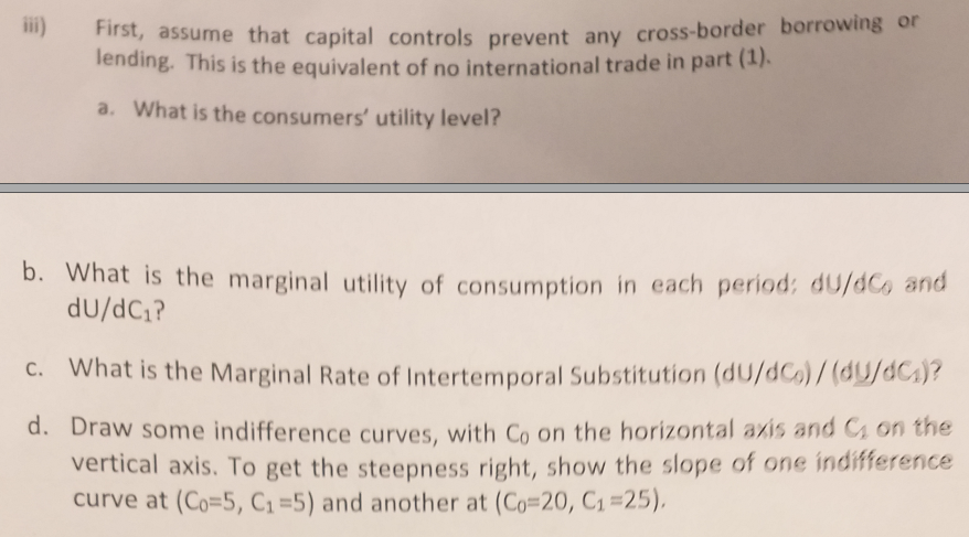 2) Now we will consider intertemporal utility | Chegg.com