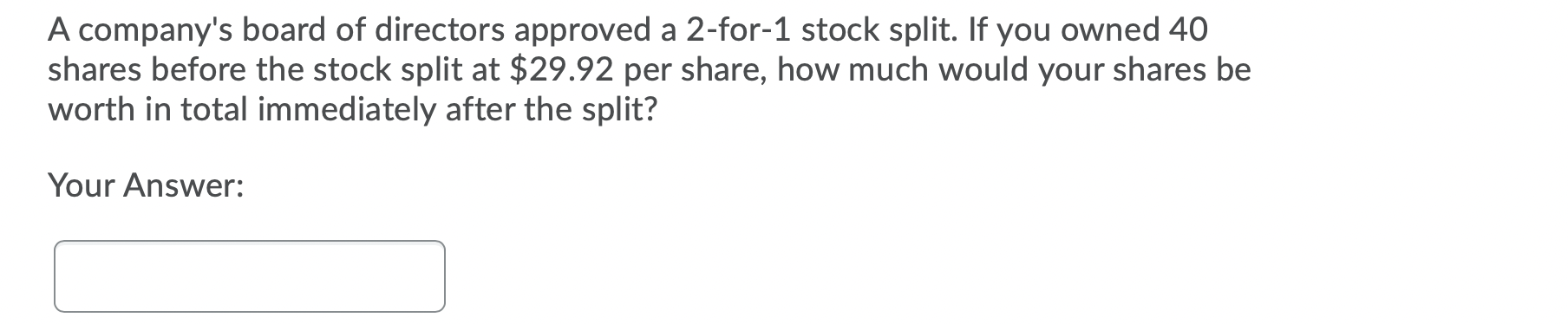 Solved You purchased 100 shares of stock for a share price | Chegg.com